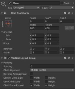 Unity UI. Создаём меню. Часть первая – GeekStand